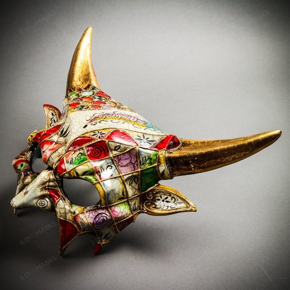 ILOVEMASKS | Accessories | Scary Devil Mask Venetian Mardi Gras ...